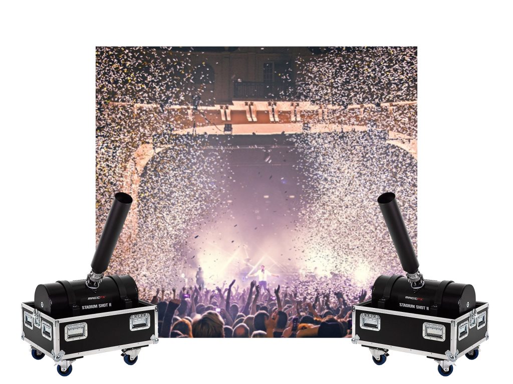 Festival confetti set huren | Master Partys ; Magic FX Stadium Shot